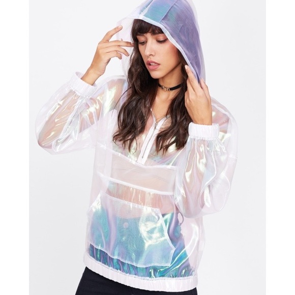 Jackets & Coats | Hologram Clear Pullover Jacket | Poshmark